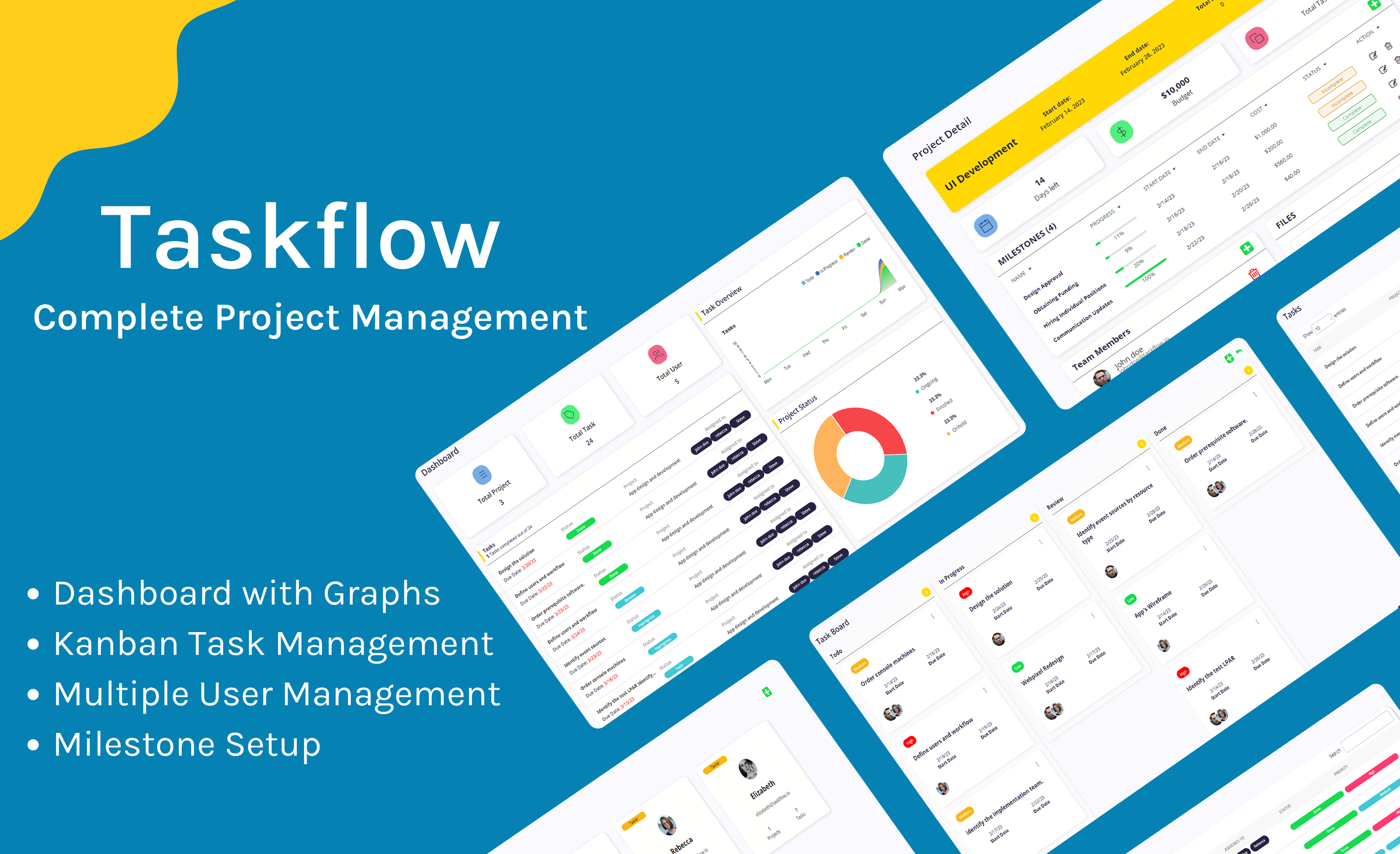 TaskFlow - Project Management Template | Bubble