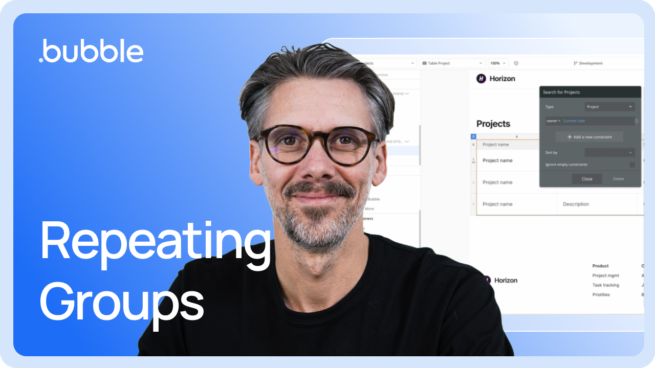 Display data in a list (Lesson 3.3) | Bubble