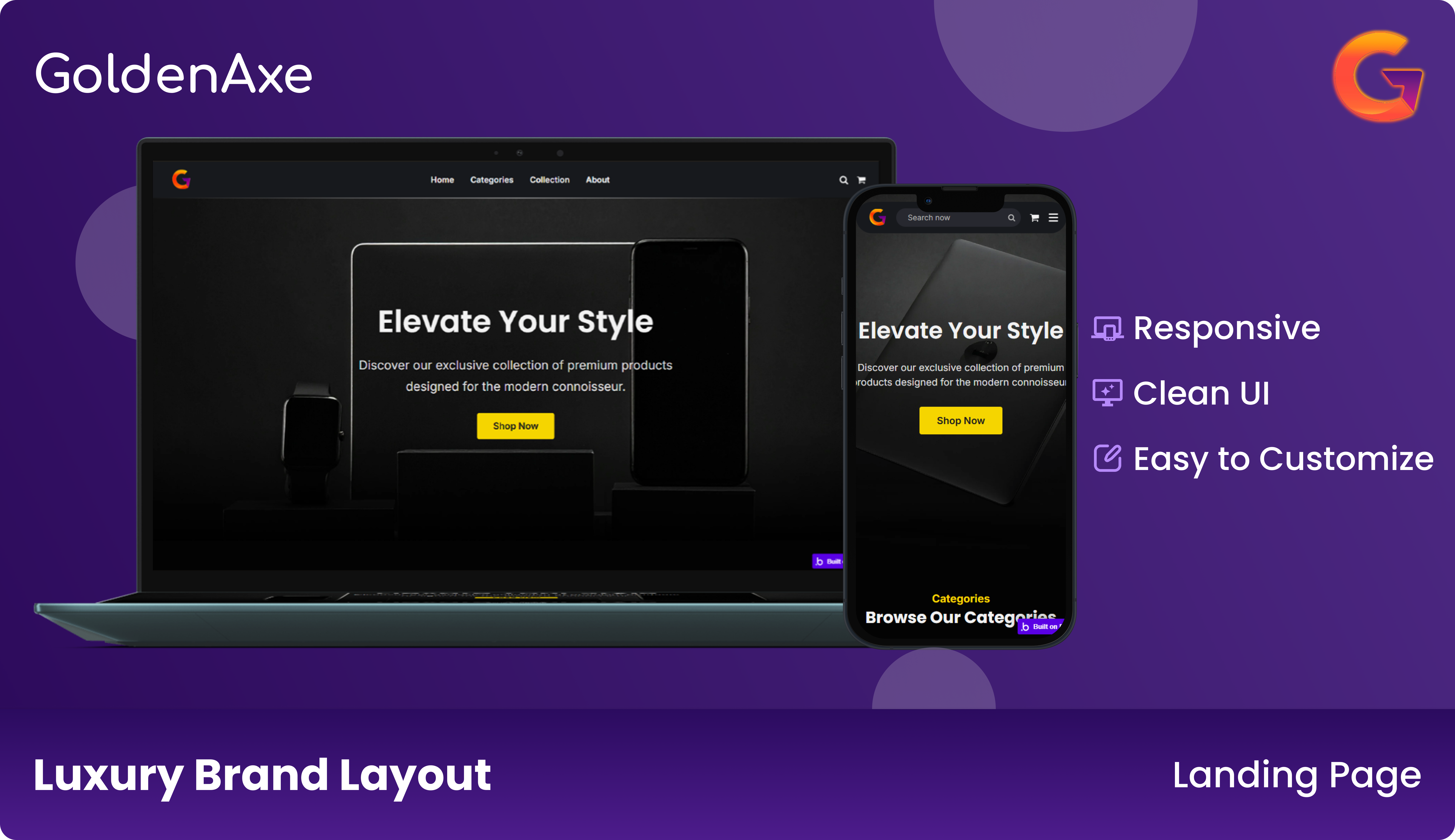 Luxury Brand Layout Template | Bubble