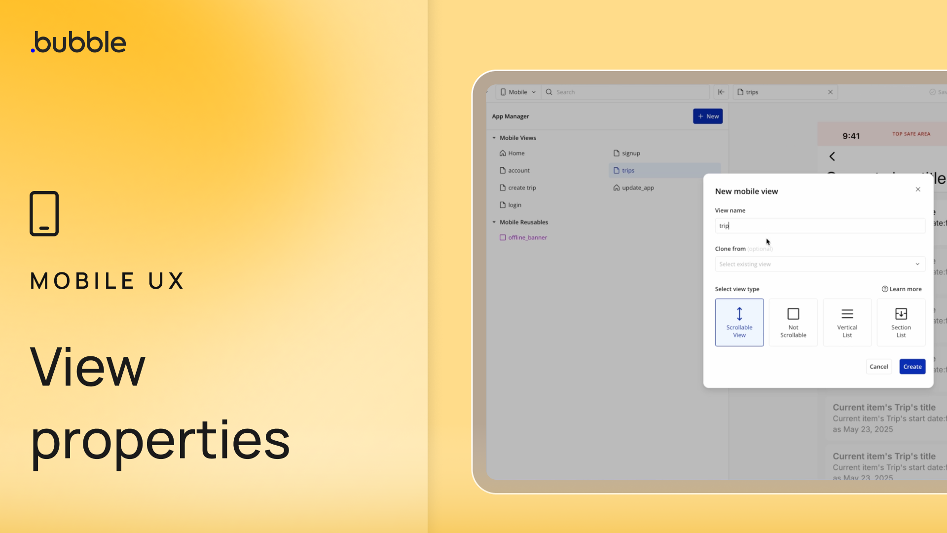 View properties (Lesson 2.7) | Bubble
