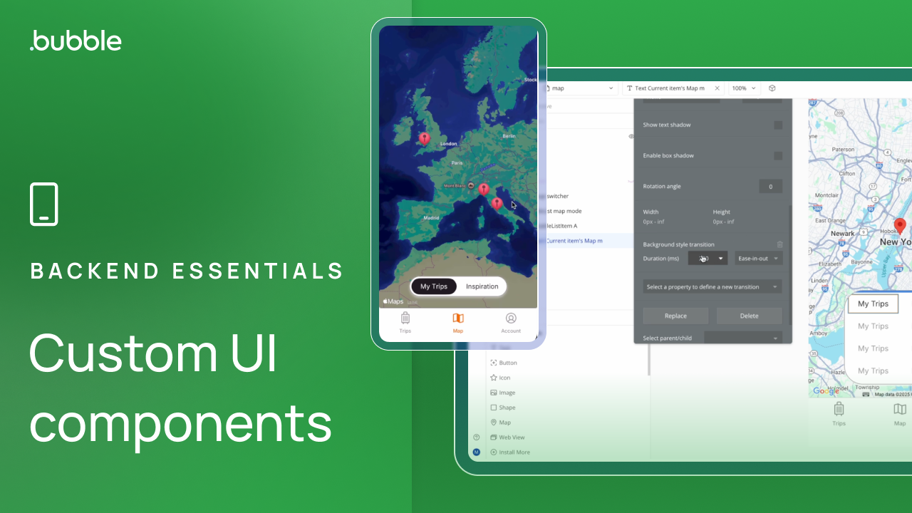 Start building custom mobile UI (Lesson 5.4) | Bubble
