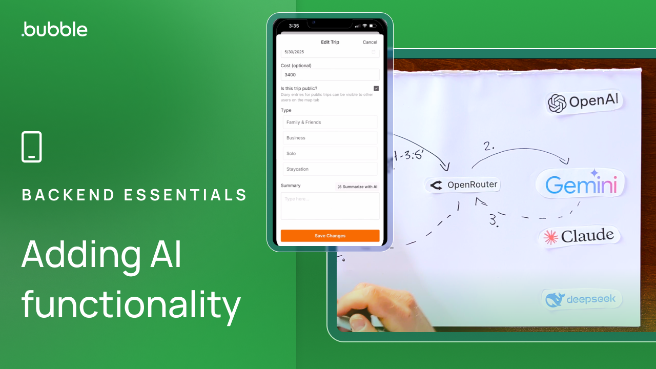 Build AI-powered features for mobile (Lesson 5.12) | Bubble
